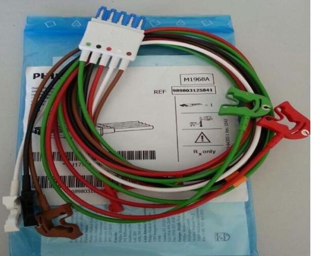 original 5 mènent le câble de fil d'ecg, M1968A, l'extrémité d'AGRAFE, AHA